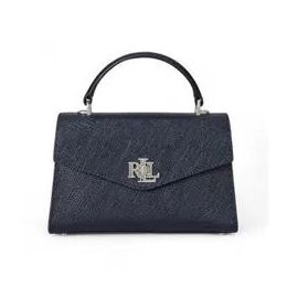 Lauren Ralph Lauren f&uuml;r Damen. 431966765009 Farrah Schultertasche aus strukturiertem Leder mit marineblauem Muster (OSFA), L&auml;ssig