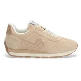 NO NAME f&uuml;r Damen. KNHRVS0 Turnschuhe City Run Jogger beige (40), Leder, Wohnung, Schn&uuml;rsenkel, L&auml;ssig, Recyceltes Polyester
