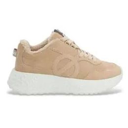 NO NAME f&uuml;r Damen. NNVESC0 Carter Jogger beige Turnschuhe (36), 1 bis 3 cm, Schn&uuml;rsenkel, L&auml;ssig, Recyceltes Polyester