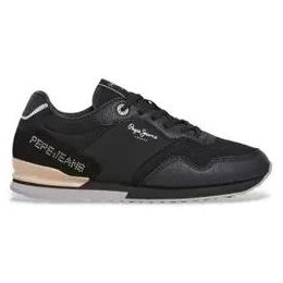Pepe Jeans f&uuml;r Damen. PLS400008 London Party Sneakers schwarz (36), Wohnung, Schn&uuml;rsenkel, L&auml;ssig
