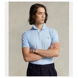 Polo Ralph Lauren f&uuml;r Herren. 710713130005 Custom Slim Fit Poloshirt blau (M), L&auml;ssig, Baumwolle, Kurzarm