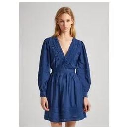 Pepe Jeans f&uuml;r Damen. PL953527 Kleid Susi blau (M), L&auml;ssig, Baumwolle, Langarm, Marine
