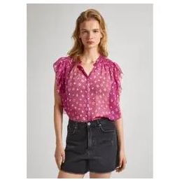 Pepe Jeans f&uuml;r Damen. PL304798 Bluse Marley rosa (XS), L&auml;ssig, Polyester, &Auml;rmellos / Hosentr&auml;ger