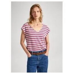 Pepe Jeans f&uuml;r Damen. PL505835 Khloe rosa t-shirt (M), L&auml;ssig, Baumwolle, Kurzarm
