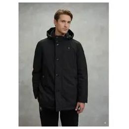 Blauer f&uuml;r Herren. 25WBLUK03142 Chester abnehmbarer Kapuzenparka schwarz (L), L&auml;ssig, Polyester