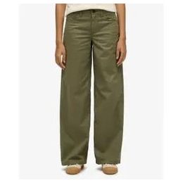 Superdry f&uuml;r Damen. W7011313A Gr&uuml;ne Baggy Chino-Hose (28/30), L&auml;ssig, Baumwolle
