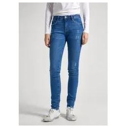 Pepe Jeans f&uuml;r Damen. PL204584RI2 Blaue Skinny-Jeans (27/30), L&auml;ssig, Baumwolle, Denim, Nachhaltig