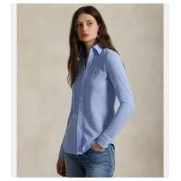 Polo Ralph Lauren f&uuml;r Damen. 211664427001 Slim Fit Baumwoll-Oxford-Hemd blau (S), L&auml;ssig, Baumwolle, Langarm