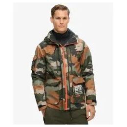 Superdry f&uuml;r Herren. MS110178A Ultimate Rescue Jacke gr&uuml;n (M), L&auml;ssig, Sportlich, Camouflage, Schnee, Recyceltes Polyester, Nachhaltig
