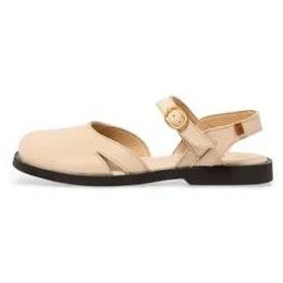 El Naturalista f&uuml;r Damen. 2587411ZZ005_020 Ledersandalen N5874 creme (38), Beige, Wohnung, Schnalle, L&auml;ssig
