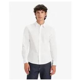 Levi's Levi's f&uuml;r Herren. 86625-0038 Batterie Hausmarke Shirt wei&szlig; (XS), L&auml;ssig, Baumwolle, Langarm