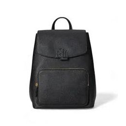 Lauren Ralph Lauren f&uuml;r Damen. 431969355002 Cameryn Rucksack aus genarbtem Leder schwarz (OSFA), L&auml;ssig