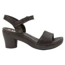 art f&uuml;r Damen. 114751301003_001 Ledersandalen 1475 schwarz -H&ouml;he Absatz 7cm (39), 5 bis 8 cm, Klettverschluss, L&auml;ssig