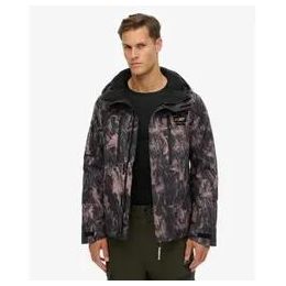 Superdry f&uuml;r Herren. MS110190A Ski Shell Jacke braun, schwarz (M), L&auml;ssig, Sportlich, Schnee, Recyceltes Polyester, Nachhaltig