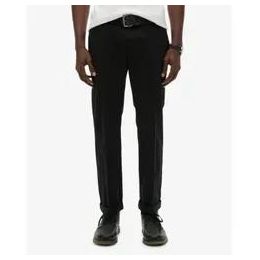 Superdry f&uuml;r Herren. M7011418A Premium Regular Chino-Hose schwarz (31/32), L&auml;ssig, Baumwolle