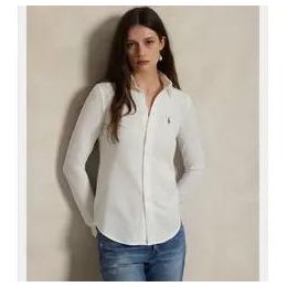 Polo Ralph Lauren f&uuml;r Damen. 211664427003 Schmal geschnittenes wei&szlig;es Baumwoll-Oxford-Hemd (S), L&auml;ssig, Baumwolle, Langarm