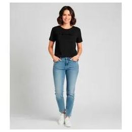 TWINSET f&uuml;r Damen. 252TP2050 Logo-T-Shirt schwarz (S), L&auml;ssig, Baumwolle, Kurzarm