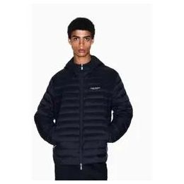 A|X Armani Exchange f&uuml;r Herren. XM001577AF16927UB101 Daunenjacke mit durchgehendem Rei&szlig;verschluss und marinefarbener Kapuze (L), L&auml;ssig, Pol