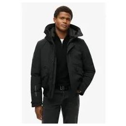 Superdry f&uuml;r Herren. M5011908A City gesteppte Bermuda-Jacke schwarz (S), L&auml;ssig, Recyceltes Polyester, Nachhaltig