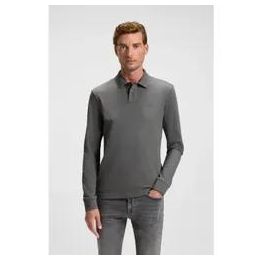BOSS f&uuml;r Herren. 50507704 Polo Slim Fit Pique grau (XL), L&auml;ssig, Baumwolle, Kurzarm