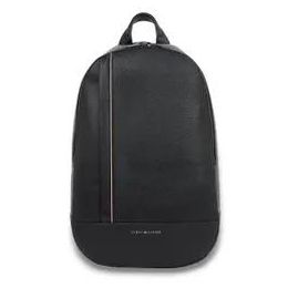 Tommy Hilfiger f&uuml;r Herren. AM0AM13629 Rucksack Central schwarz (OSFA), L&auml;ssig, Polyurethan