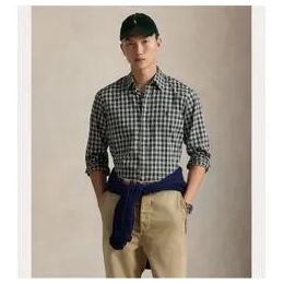 Polo Ralph Lauren f&uuml;r Herren. 710953644007 Custom Fit Twill-Hemd mit marineblauen Karos (XL), L&auml;ssig, Baumwolle, Langarm