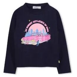 Billieblush f&uuml;r M&auml;dchen. U21417 T-shirt Auto navy (5A&ntilde;os= 108cm), L&auml;ssig, Baumwolle, Langarm, Marine, Kinderbekleidung