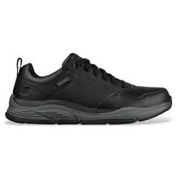 Skechers f&uuml;r Herren. 210021 Relaxed Fit Benago Leder Sneakers schwarz (40), Wohnung, Schn&uuml;rsenkel, L&auml;ssig