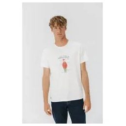 elPulpo f&uuml;r Herren. 11010128064 Nordpol-T-Shirt wei&szlig; (L), L&auml;ssig, Kurzarm, Bio-Baumwolle, Nachhaltig