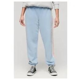 Superdry f&uuml;r Damen. W7011074A Jogginghose mit Streifen an den Seiten Vingate blau (XS), L&auml;ssig, Baumwolle