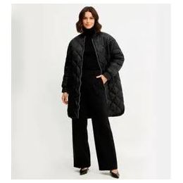 TWINSET f&uuml;r Damen. 252TP2130 Lange Jacke schwarz (44), L&auml;ssig, Polyamid