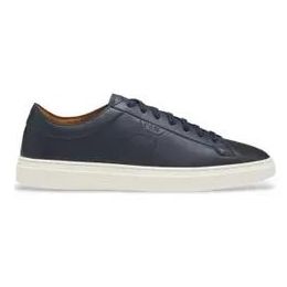 BOSS f&uuml;r Herren. 50557866 Kieran Bust Leder Sneakers navy (46), Wohnung, Schn&uuml;rsenkel, L&auml;ssig, Marine