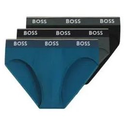 BOSS f&uuml;r Herren. 50531681 Set aus drei Slips blau, schwarz, gr&uuml;n (XL), Heimtextilien, Baumwolle