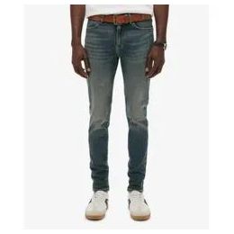 Superdry f&uuml;r Herren. M7011420A Blaue Skinny-Jeans im Vintage-Look (34/32), L&auml;ssig, Baumwolle, Denim