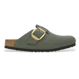Birkenstock f&uuml;r Herren. 1028033 Boston Big Buckle Leder Clogs gr&uuml;n (39), Wohnung, Keine, L&auml;ssig