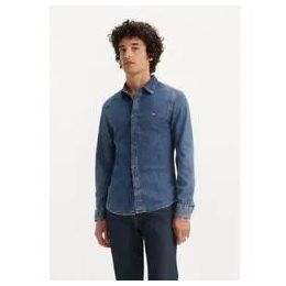 Levi's Levi's f&uuml;r Herren. 86625-0052 Batterie Hausmarke Slim Fit Hemd blau (S), L&auml;ssig, Baumwolle, Langarm