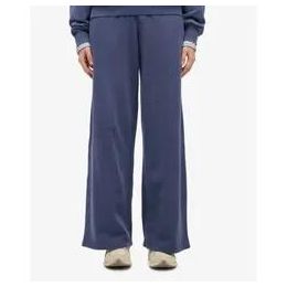 Superdry f&uuml;r Damen. W7011219A Athletic Essentials Logo Garment Dyed Jogger-Hose blau (L), L&auml;ssig, Baumwolle