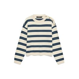 V&eacute;ro Moda Vero Moda Pullover 'VMGOLD' Damen Gr&ouml;&szlig;e S beige / blau