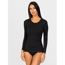 Zd Zero Defects Unterhemd 'Artemisa Long-sleeve top soy fiber' Damen Gr&ouml;&szlig;e XXL schwarz