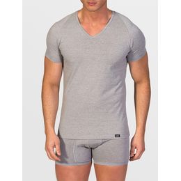 Zd Zero Defects Unterhemd 'V-Neck T-Shirt Egiptian Cotton' Herren Gr&ouml;&szlig;e XXL/XXXL grau
