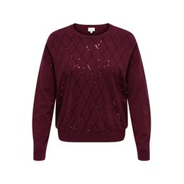 Only Carmakoma Pullover 'CARHALIFAX' Damen Gr&ouml;&szlig;e 7XL weinrot