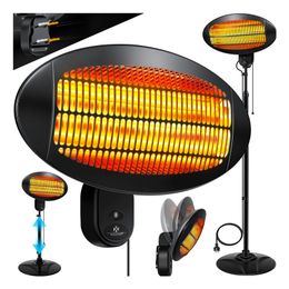 Kesser&reg; 2000 Watt Infrarot Heizstrahler Standheizer Terrassenheizung Terrassen Strahler
