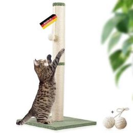 Rohrschneider &reg; Kratzbaum L, mit Katzenspielzeug, Bodenplatte mit Cordbezug