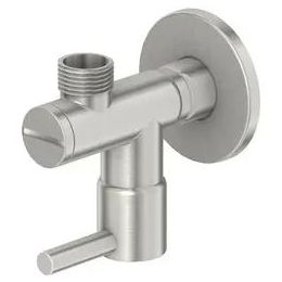Steinberg 100 1640 Eckventil 1/2? mit 3/8&ldquo; Anschluss f&uuml;r Flexschlauch Brushed Nickel mit Nano