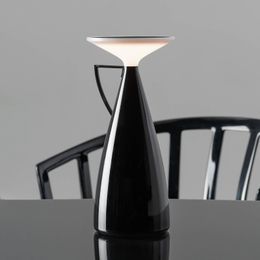 Kartell LED-Akku-Tischleuchte Camomille, schwarz, H&ouml;he 24 cm
