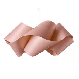 LZF Lamps LZF H&auml;ngelampe Swirl, hellrosa/nickelfarben, &Oslash; 75 cm, Holz