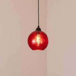 Opviq Pendelleuchte Benek, rot, Glas, &Oslash; 20 cm, E27