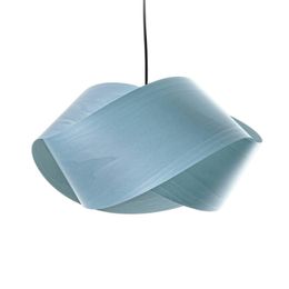 LZF Lamps LZF Pendellampe Nut, hellblau/nickelfarben, L&auml;nge 42 cm Holz