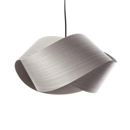 LZF Lamps LZF Pendellampe Nut, grau/nickelfarben, Länge 42 cm, Holz
