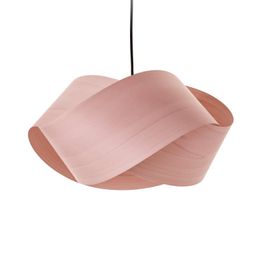 LZF Lamps LZF Pendellampe Nut, hellrosa/nickelfarben, L&auml;nge 42 cm Holz